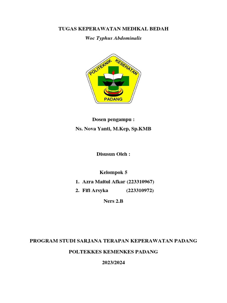 WOC Typhus Abdominalis | PDF