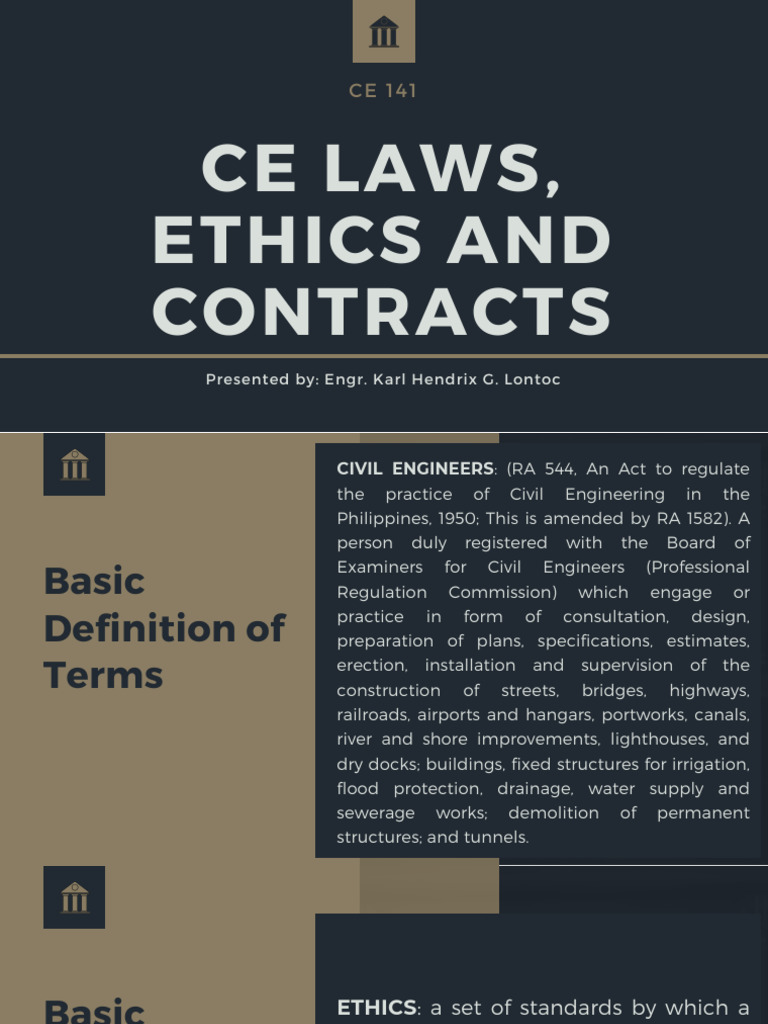 CE Laws Lesson 1 | PDF | Morality | Profession