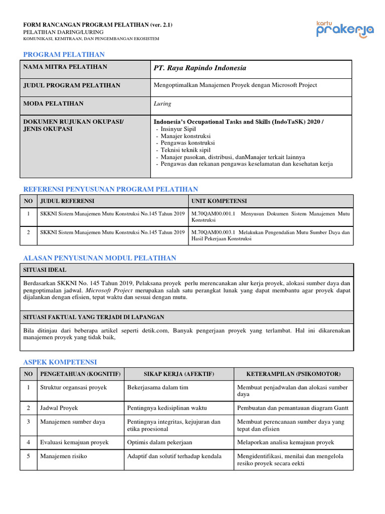 LPK Rapindo - RPP LURING | PDF