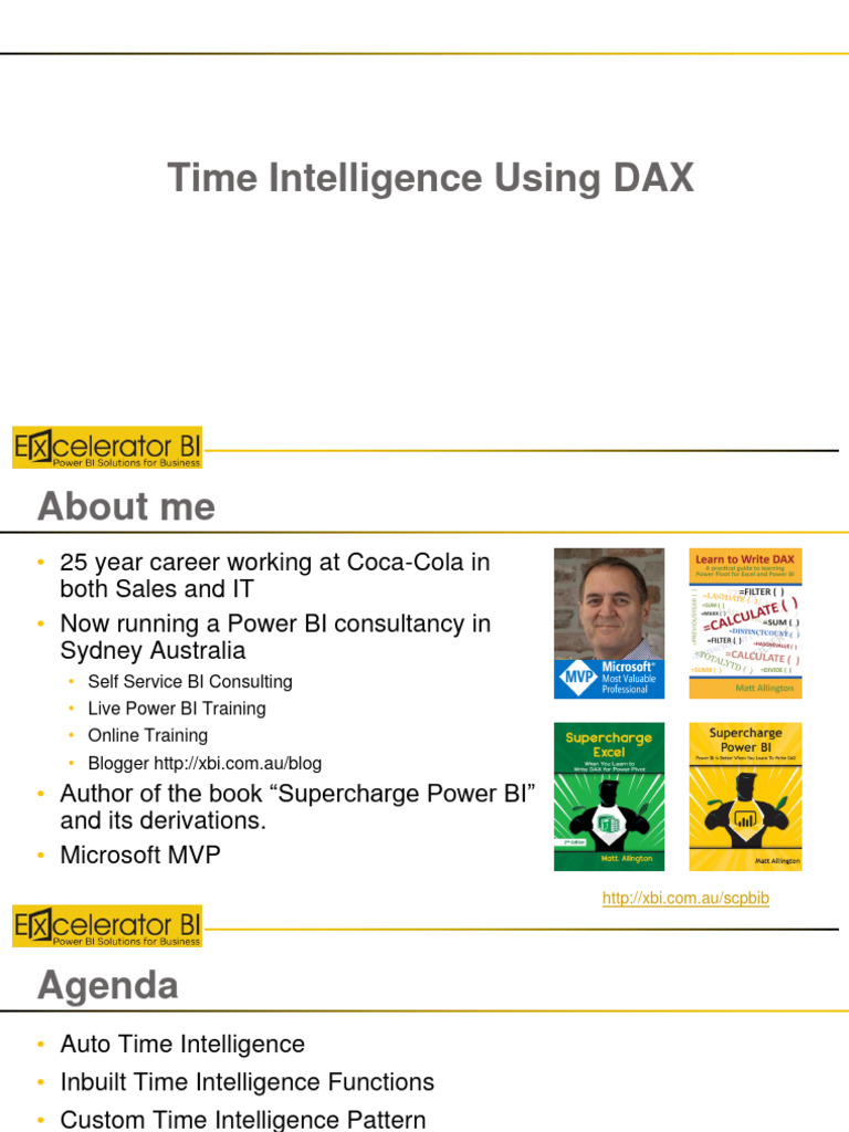 Time Intelligence Using DAX | PDF