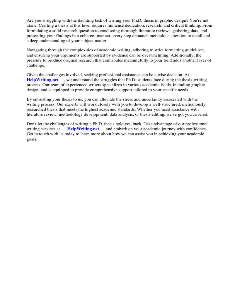 PHD Thesis Graphic Design | PDF
