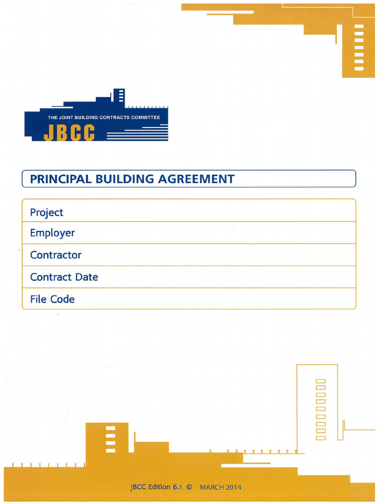 Annexure_JBCC Principle Building Agreement_1 | PDF