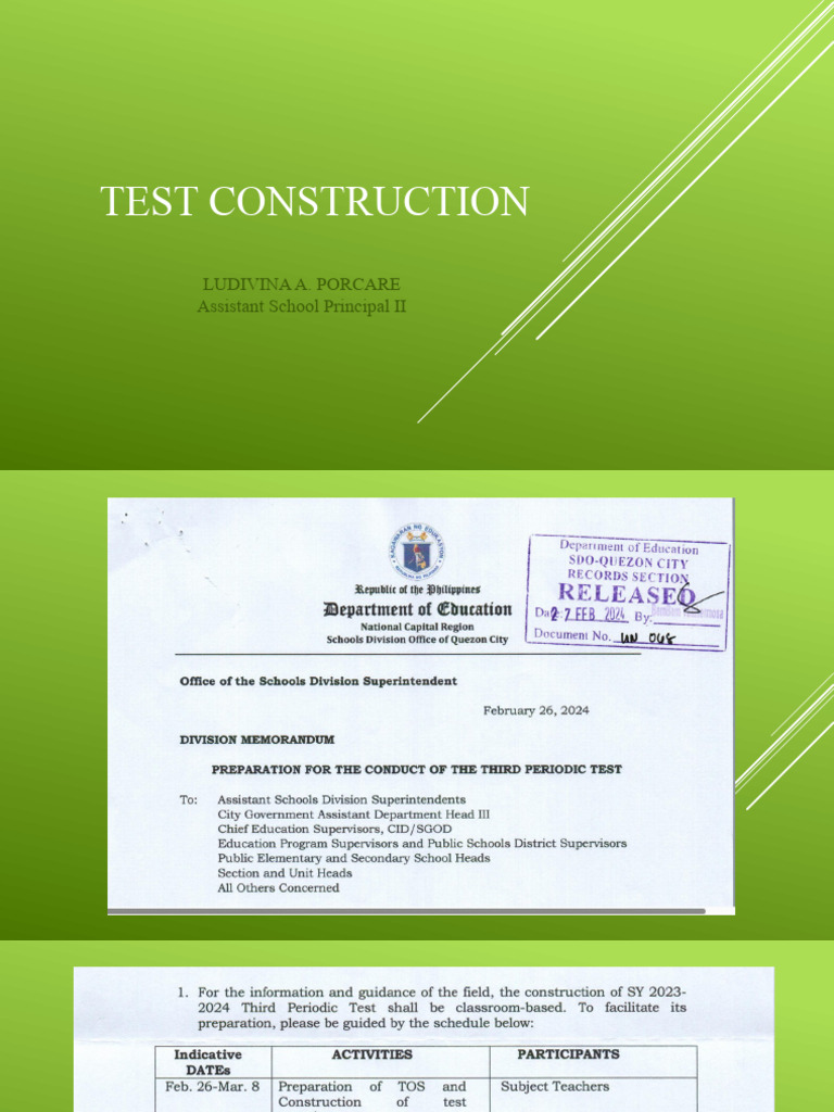 Test Construction | PDF | Educational Assessment | Cognition