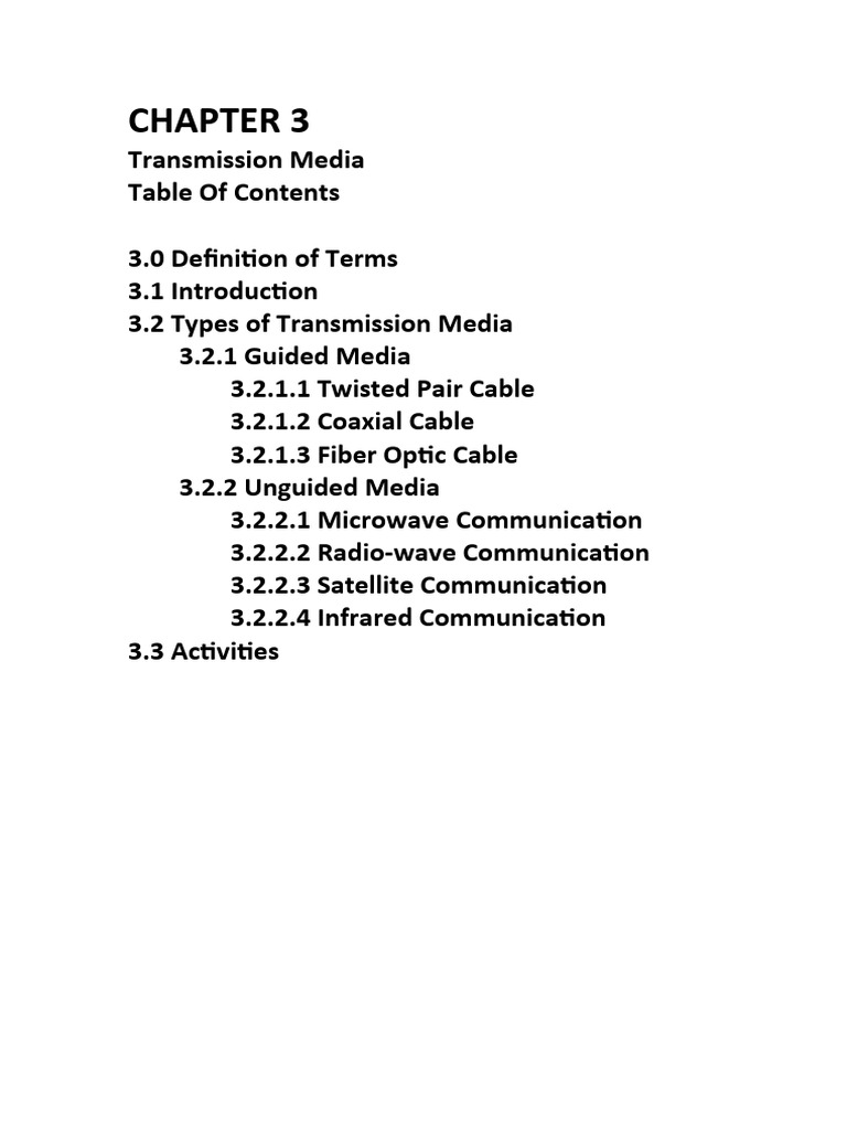 Chapter 3 - Transmission Media | PDF | Transmission Medium | Computer ...