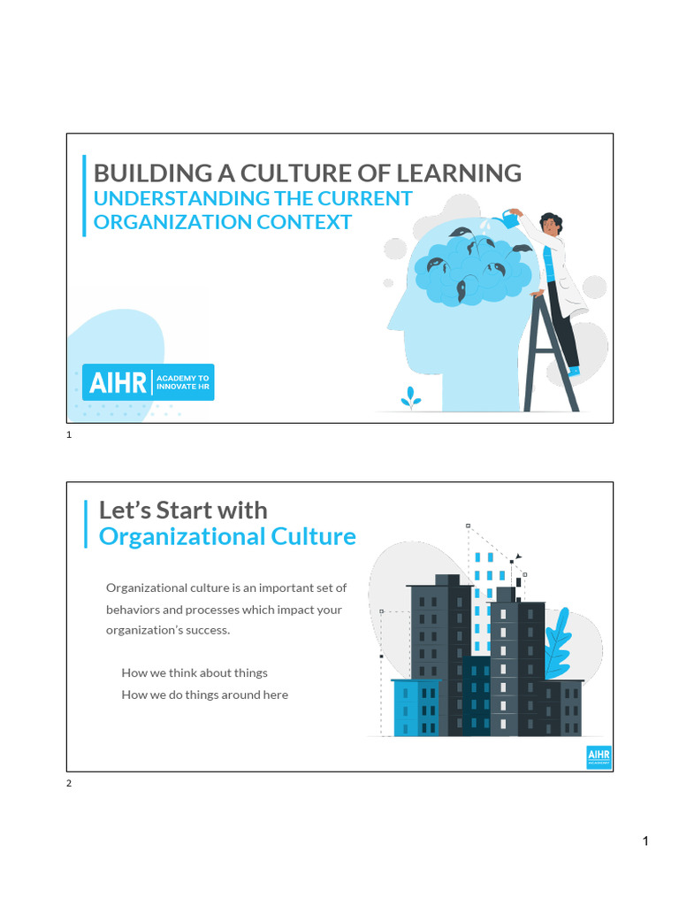 Building A Culture of Learning | PDF | Organizational Culture | Learning
