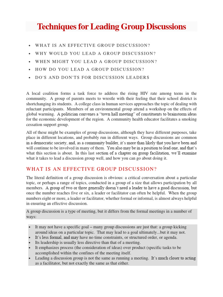 4- Group Discussion | PDF