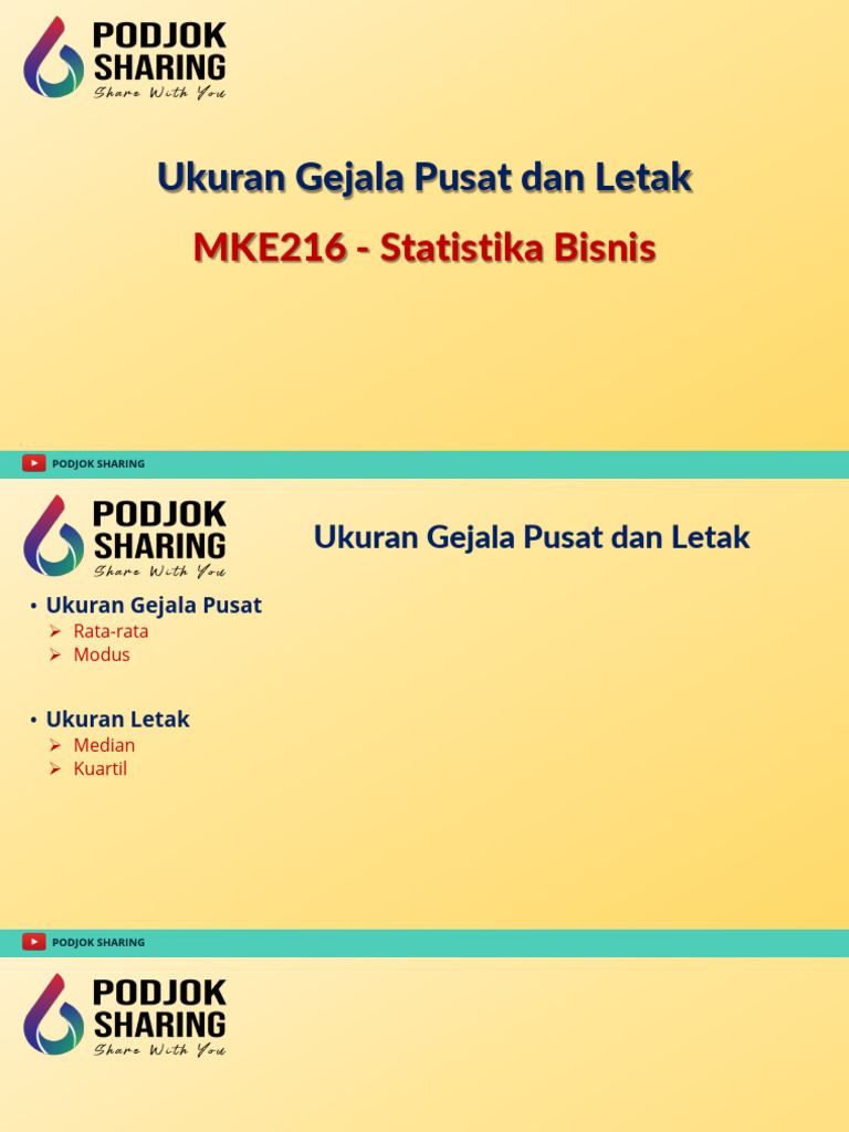 Ukuran Gejala Pusat Dan Letak | PDF