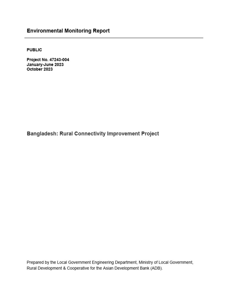 Environmental Monitoring Report | PDF