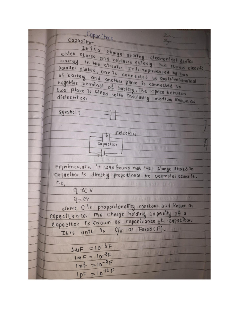 Capacitor Theory | PDF