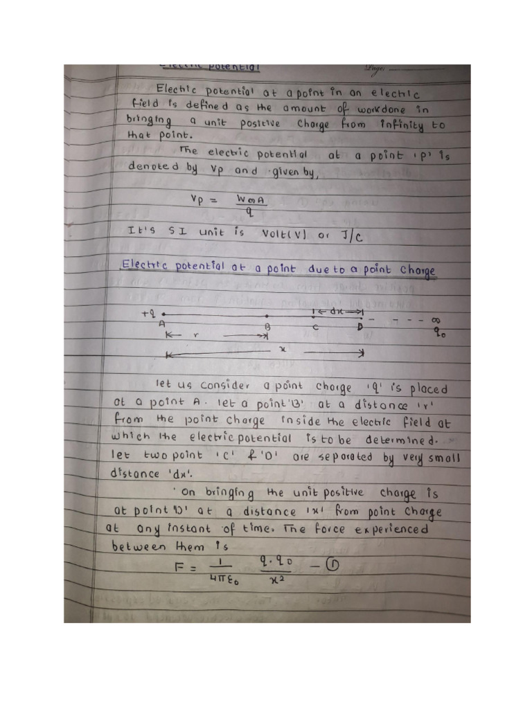 Electric Potential | PDF