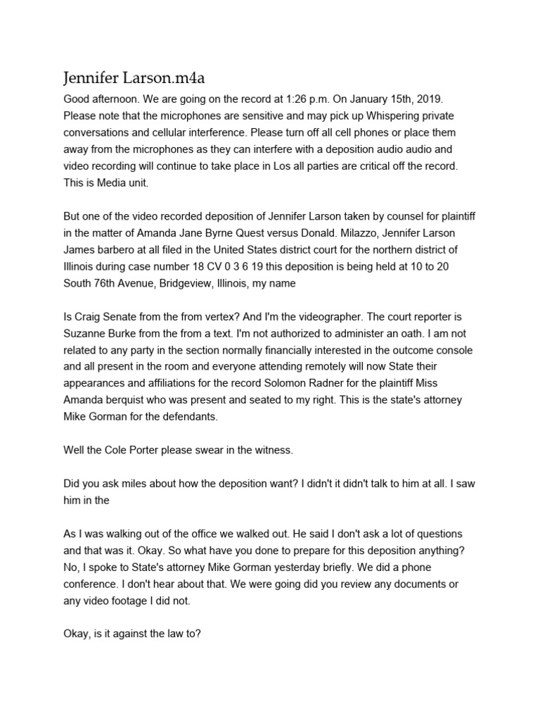 Jennifer Larson RAW | PDF