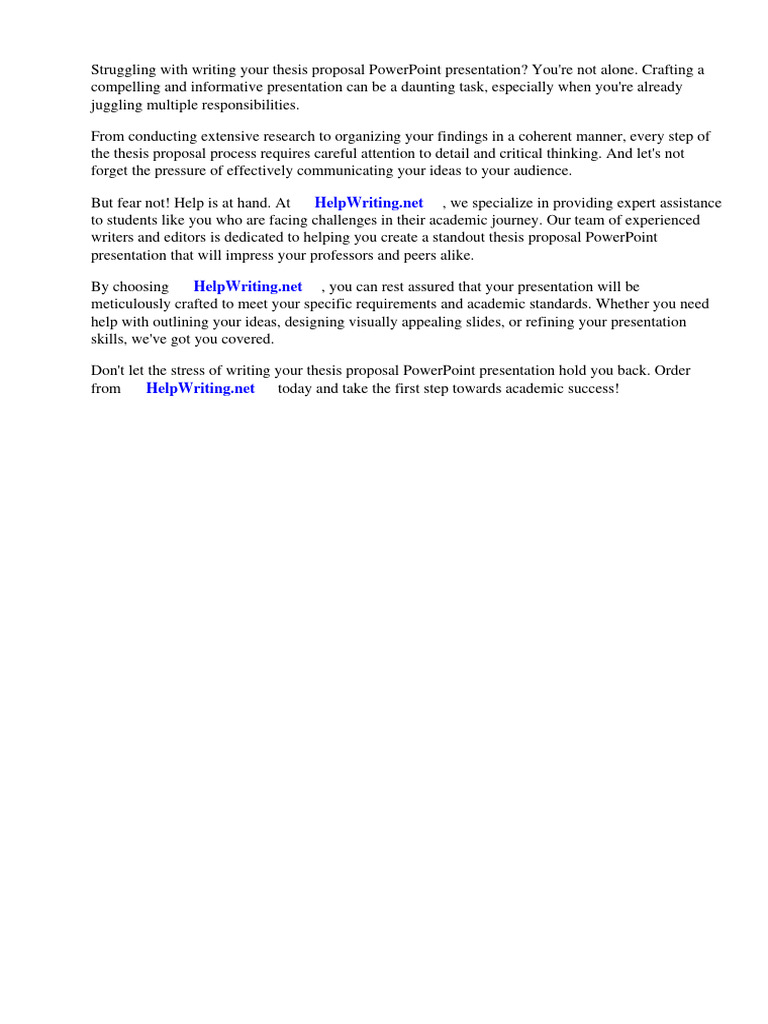 Thesis Proposal Powerpoint Presentation Example | PDF | Thesis | Microsoft Power Point