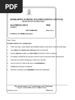 Zimsec Maths Papers 2017 To2023 | PDF