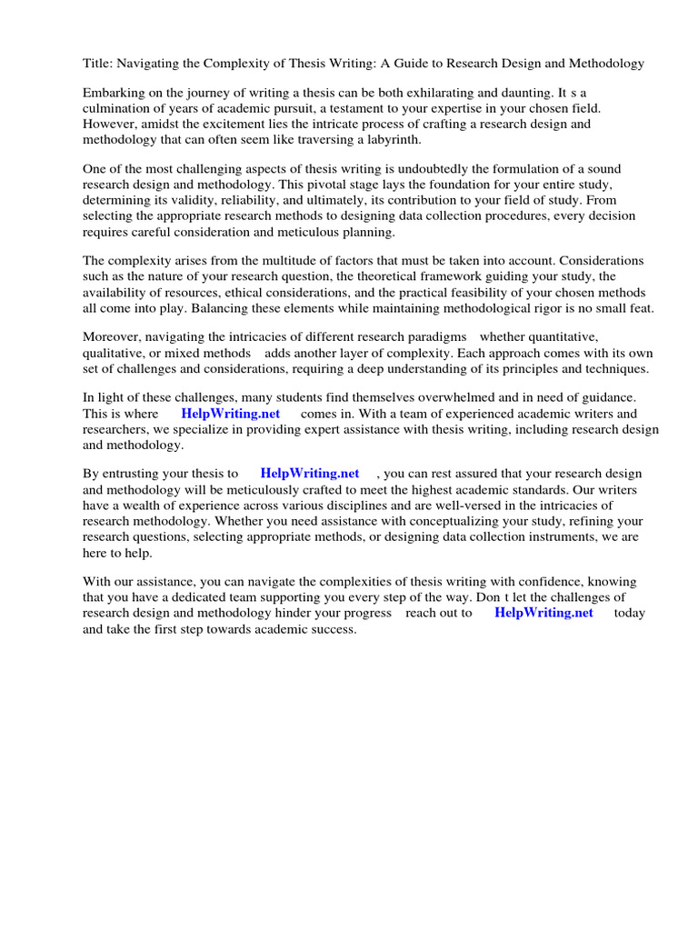 Sample Thesis Research Design and Methodology | PDF | Career & Growth