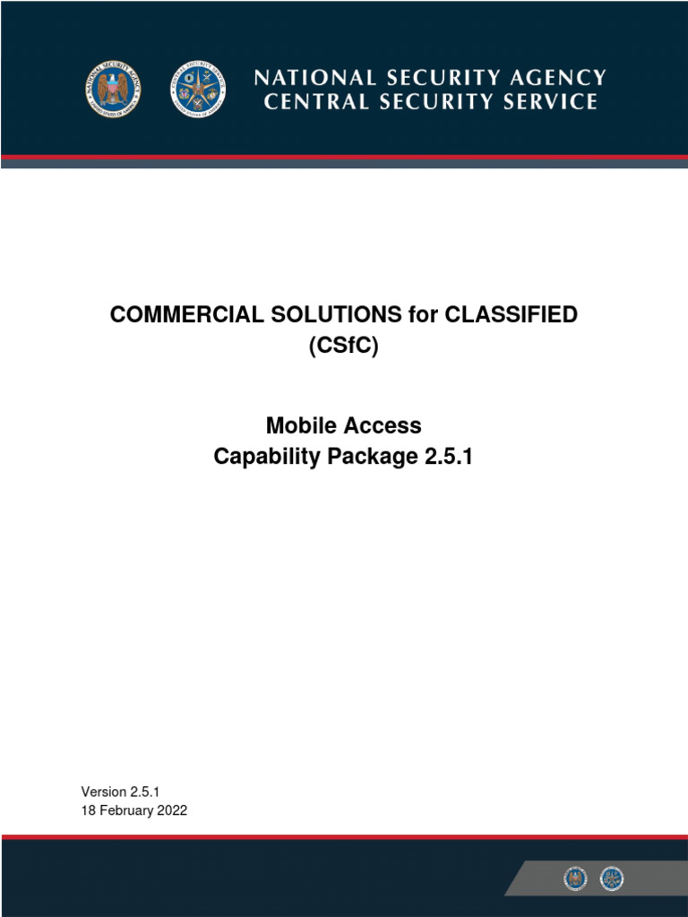 CSfC Mobile Access Capability Package 2.5.1 | PDF | Computer Network ...