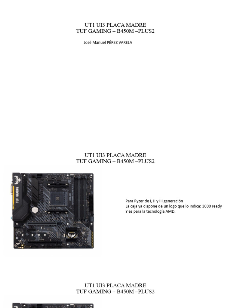 Ut1 Ui3 Placa Madre | PDF | Computadoras personales | Ingeniería Informática