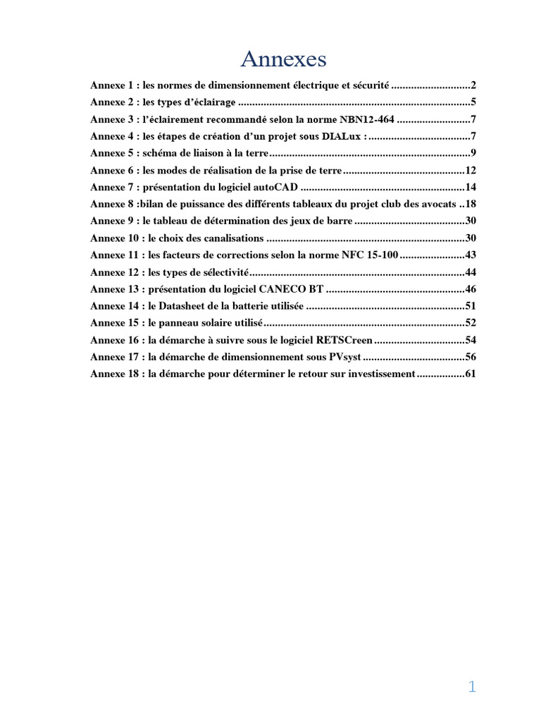 Annexe 1 | PDF | AutoCAD | Électrotechnique