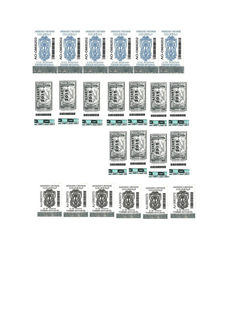 Timbres Notarial 10 y 1 | PDF