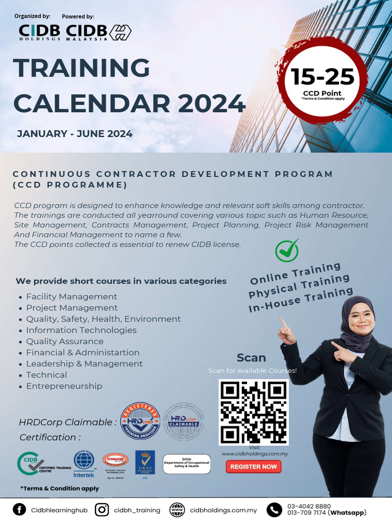 CCD Training Calendar JAN JUNE - 2024 | PDF