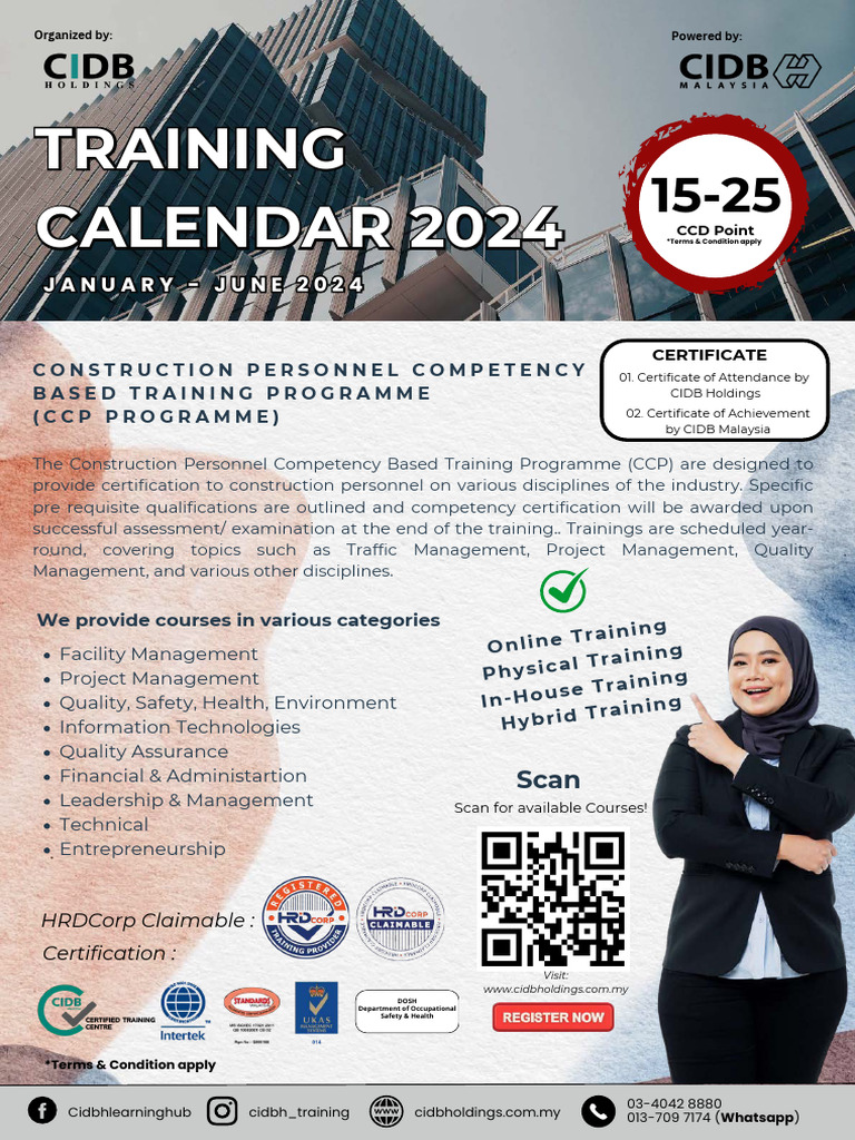 CCP Training Calendar JAN JUNE - 2024 | PDF | Business | Economies
