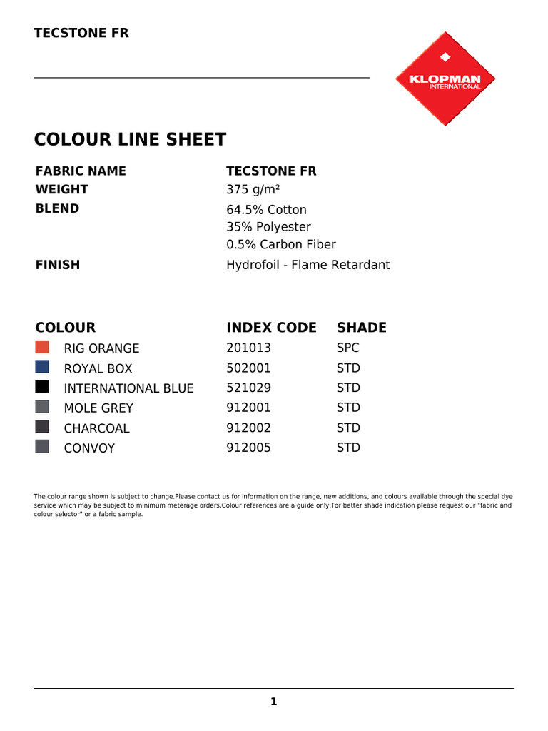 Tecstone-Fr-Colour Line Sheet | PDF