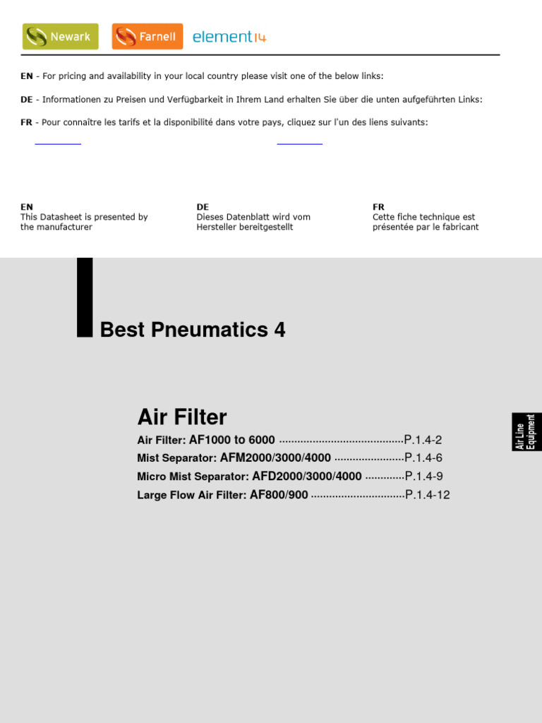 (SMC) Filters | PDF | Valve | Piston