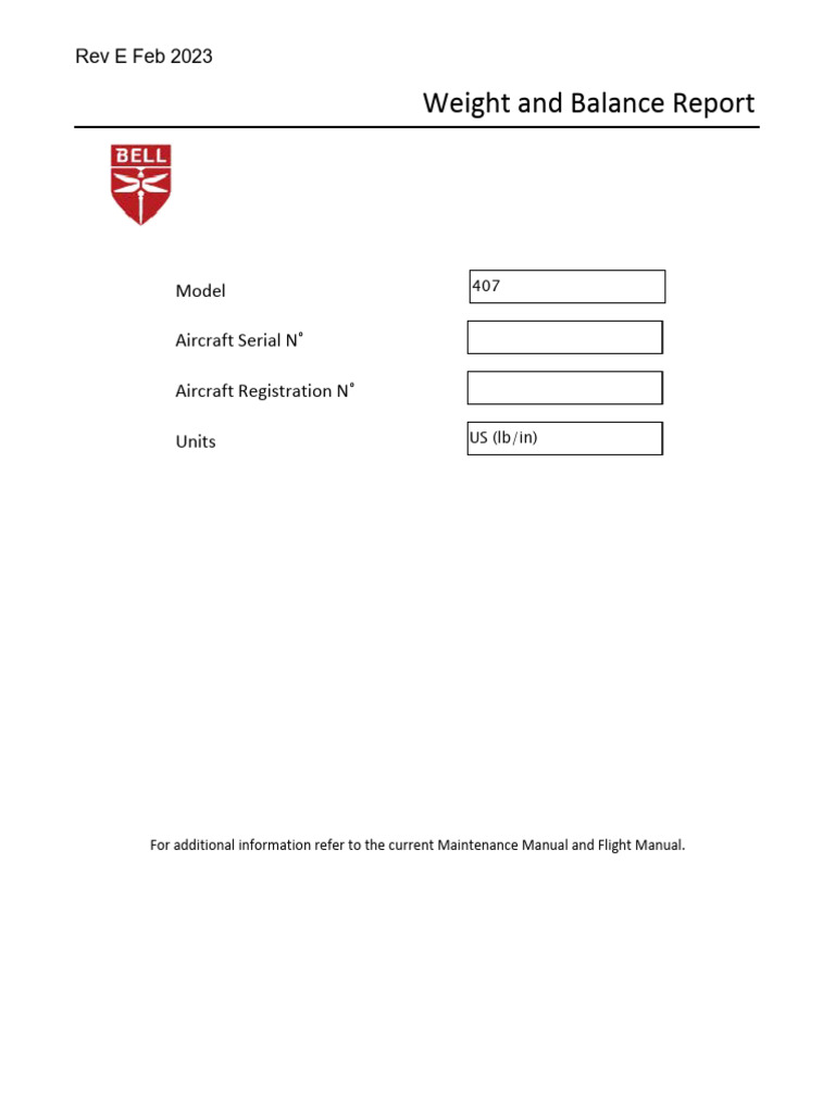 Report Weight & Ballance | PDF