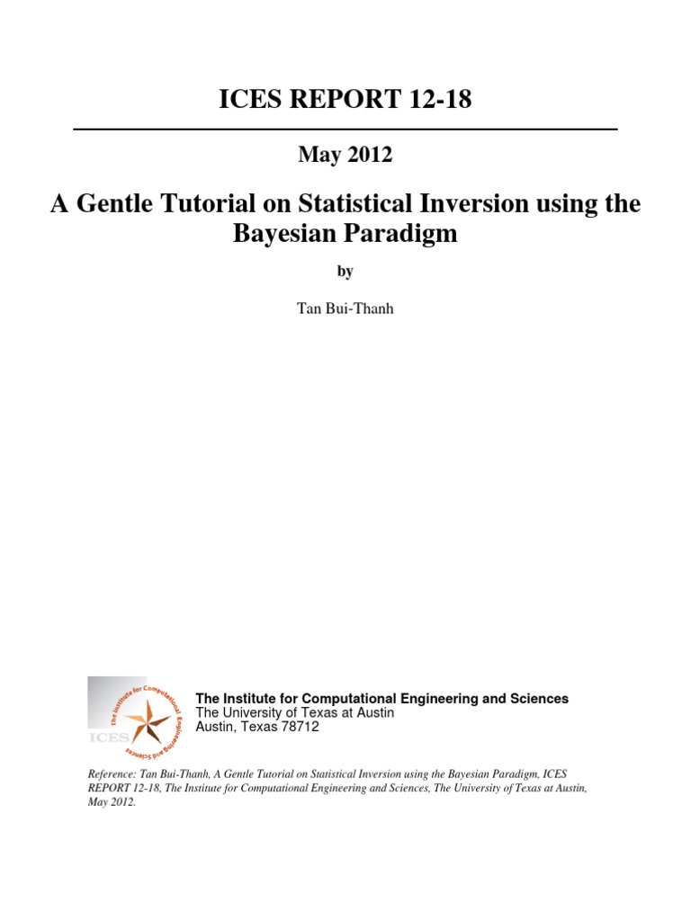 Bayesian Inversion Tutorial Guide | PDF | Probability Distribution ...