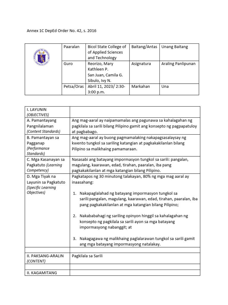 DLP in SOCS101 Reorizo San Juan Sibulo | PDF