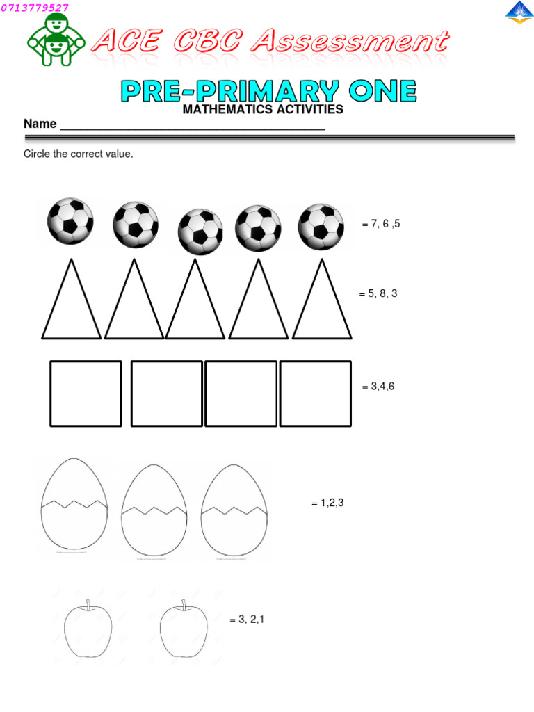 PP1 Mathematics Activities Worksheet | PDF | Teaching Methods & Materials