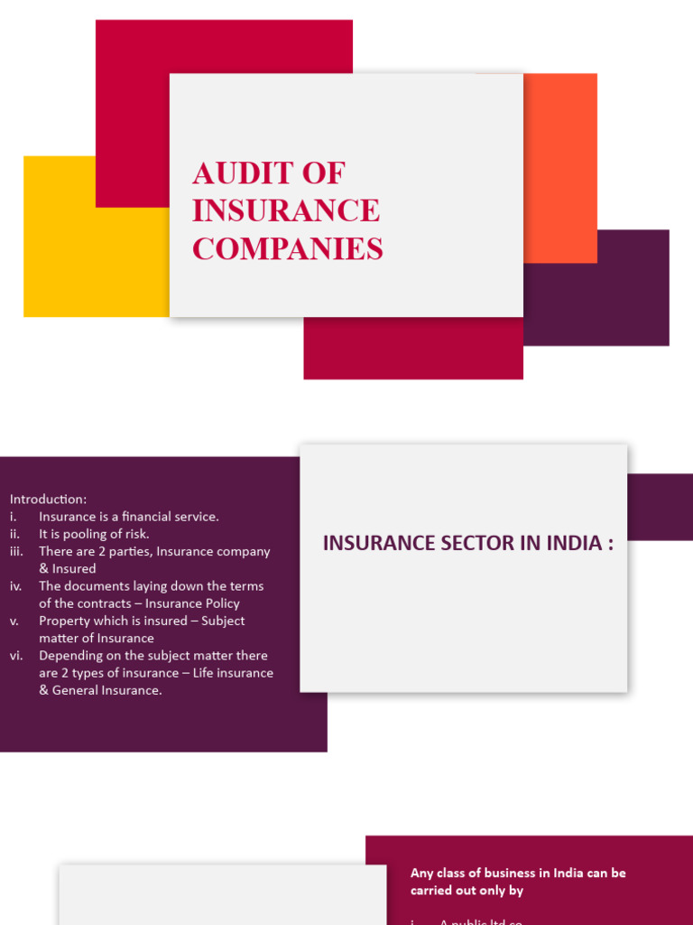 Audit of Insurance Companies | PDF | Insurance | Reinsurance