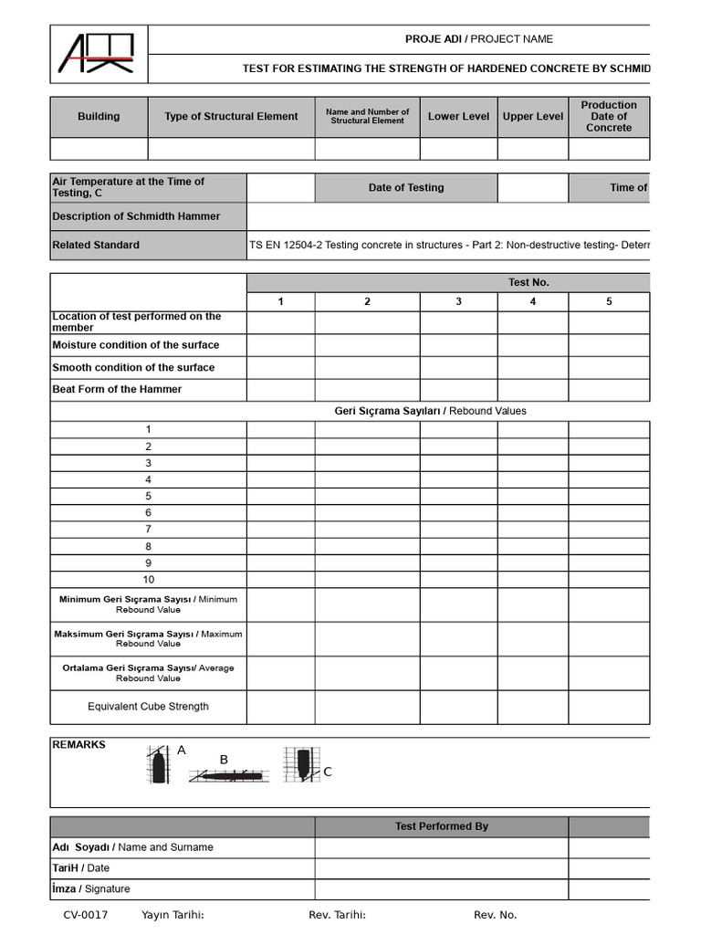 Hammer Test Template | PDF | Materials | Building Engineering
