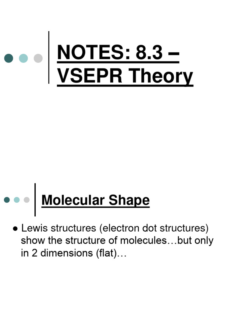 NOTES - 8.3 - VSEPR Theory_NEW_slideshow | PDF | Chemical Bond ...