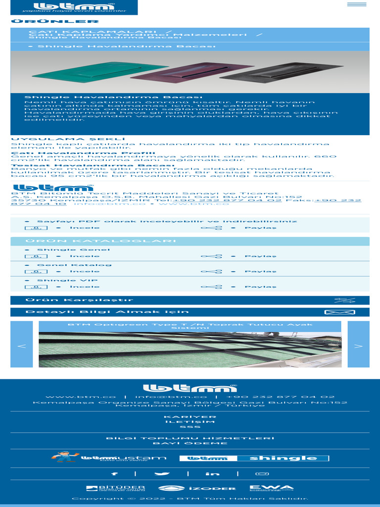 BTM Shingle Havalandırma Bacası | PDF