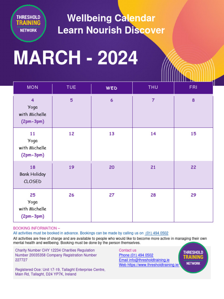 Threshold Training Network Events Calendar-March2024 | PDF