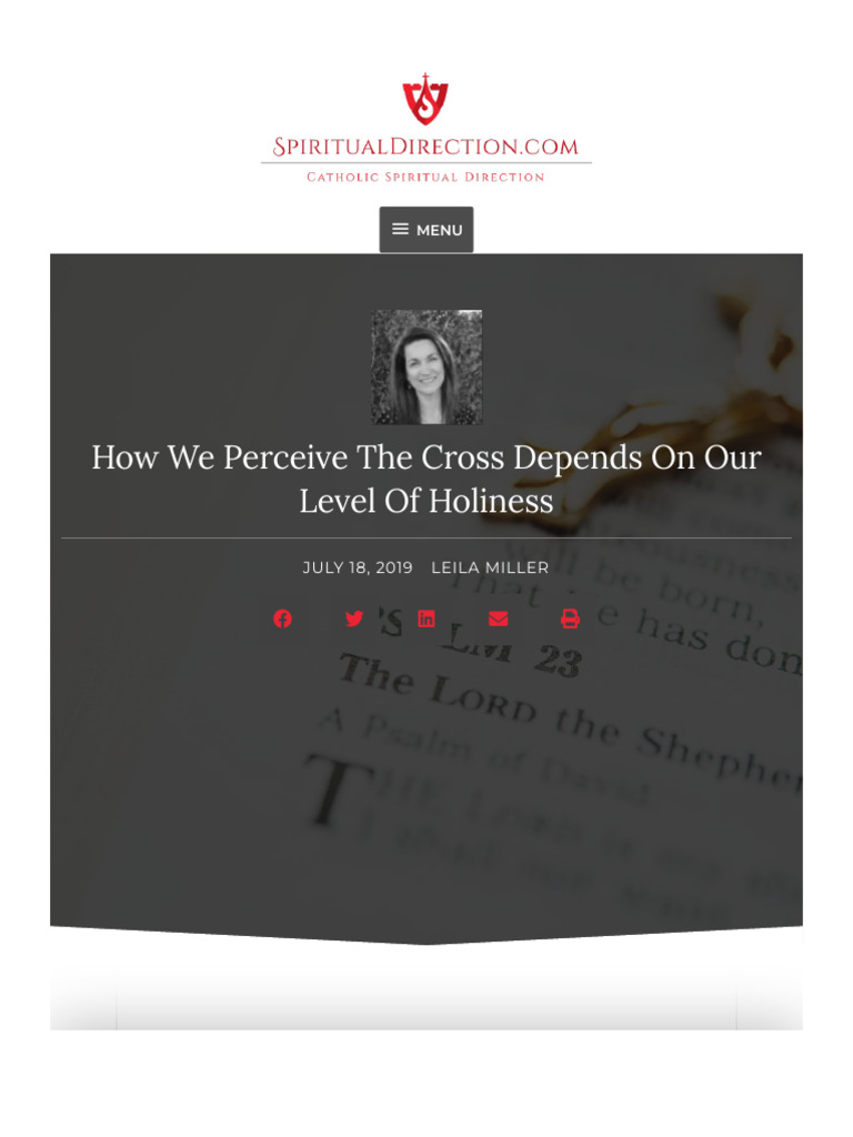 How We Perceive The Cross Depends On Our Level of Holiness | PDF | Grace In Christianity ...