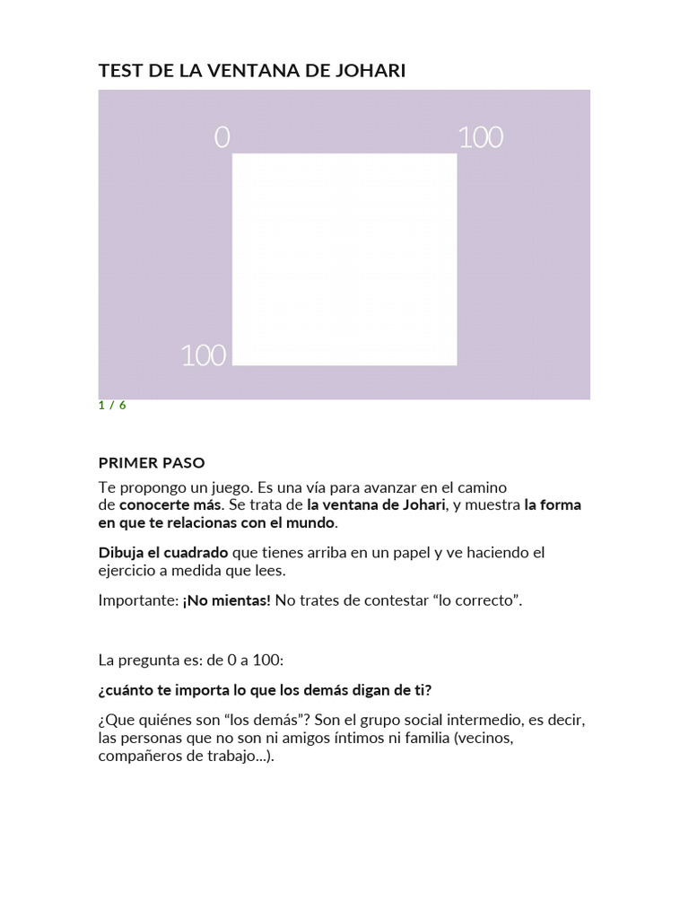 Test Ventana Johari | PDF