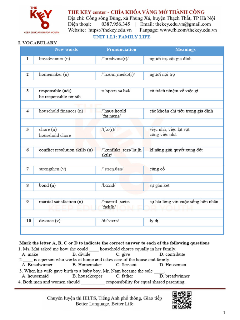 UNIT 1. LESSON 1 | PDF