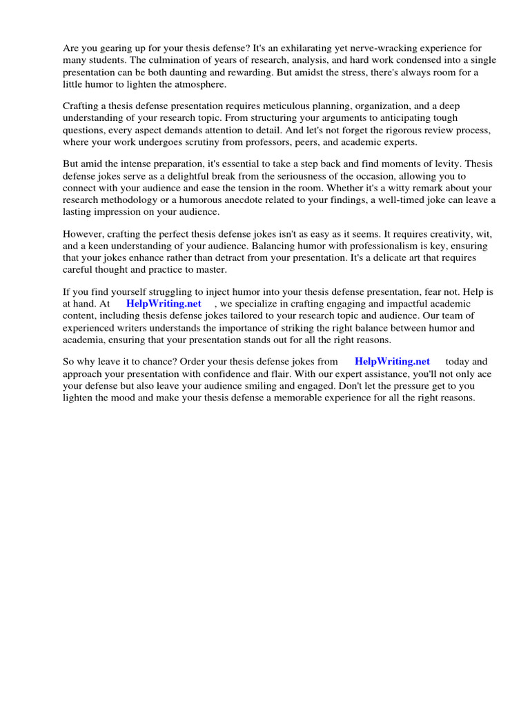 Thesis Defense Jokes | PDF Thesis Defense Jokes | PDF