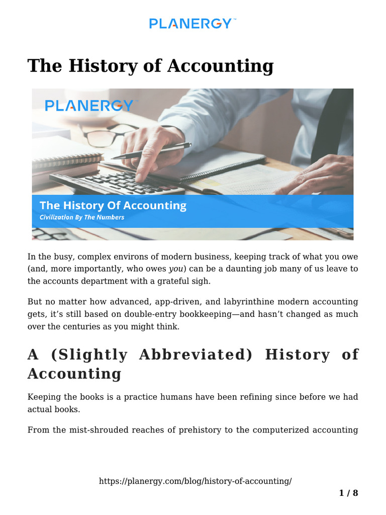 History of Accounting | PDF
