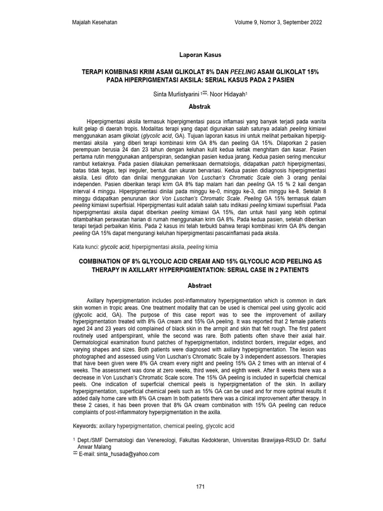 Terapi Hiperpigmentasi Aksila dengan GA | PDF | Pengembangan Diri ...