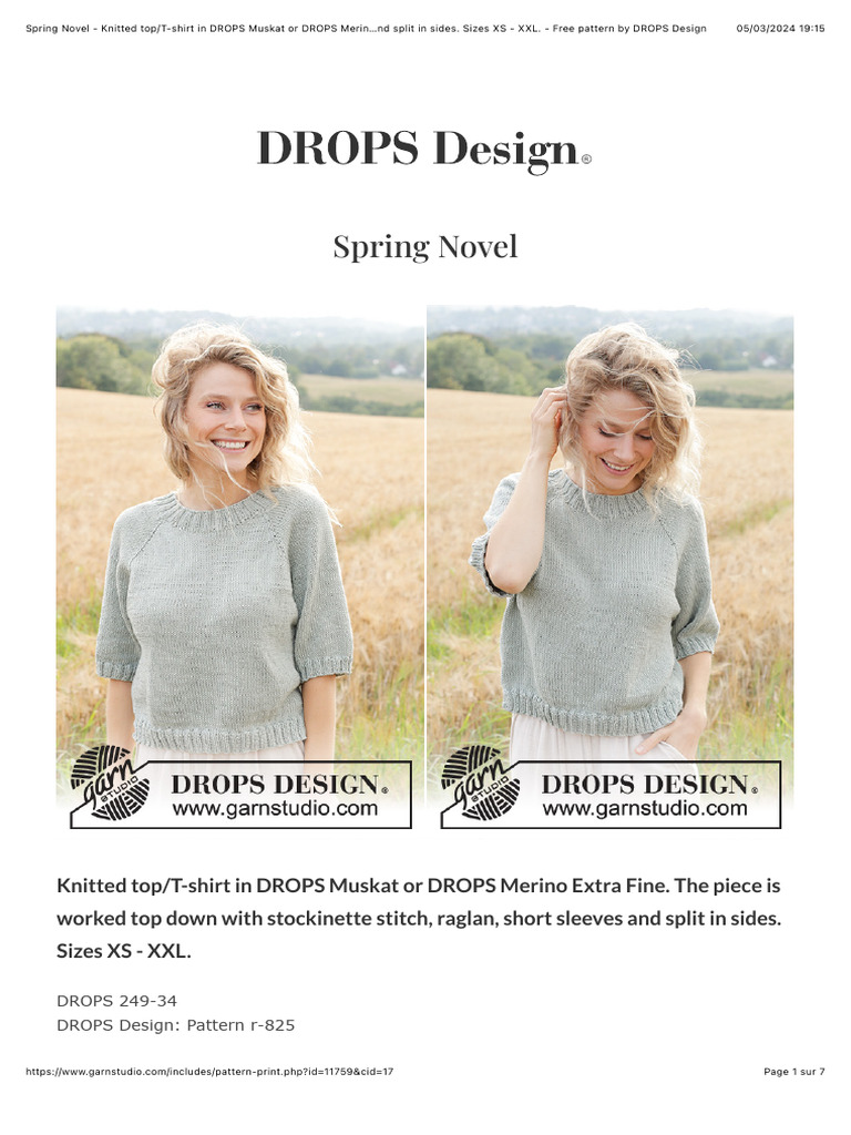 Spring Novel | PDF | Knitting | Knitting Needle