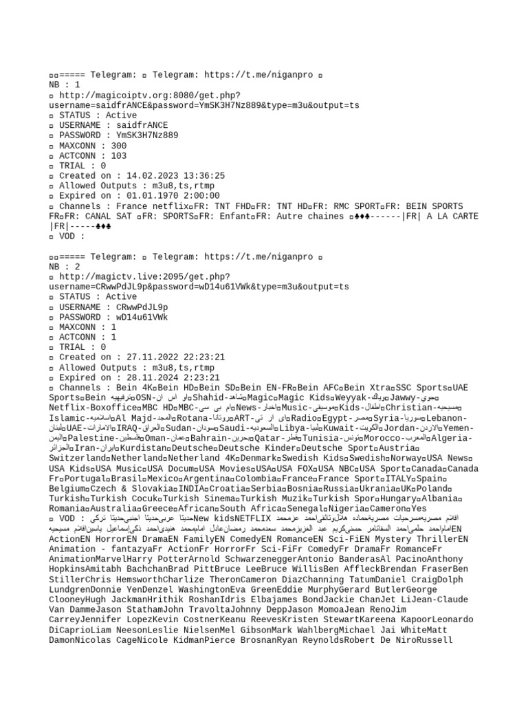 32 Mix M3u Xtream Urls | PDF