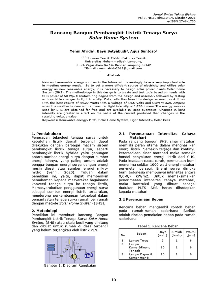 Rancang Bangun Pembangkit Listrik Tenaga | PDF