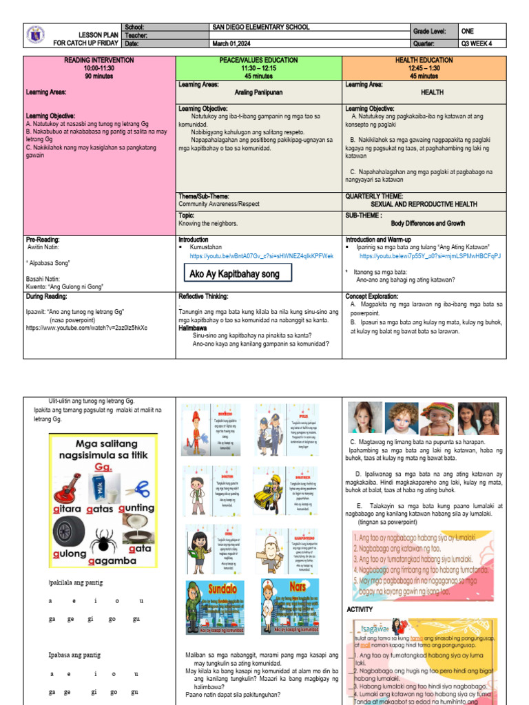 Q3 W4 DLL Catch Up Fridays | PDF