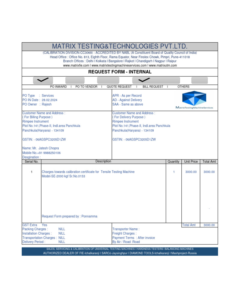 PP7935 Rimpee Instruments-Calibration | PDF
