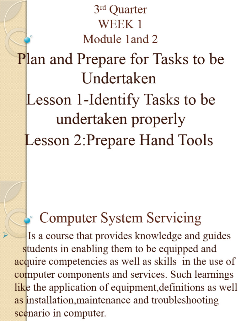 q3 Tle 8 PPT Week 1 | PDF