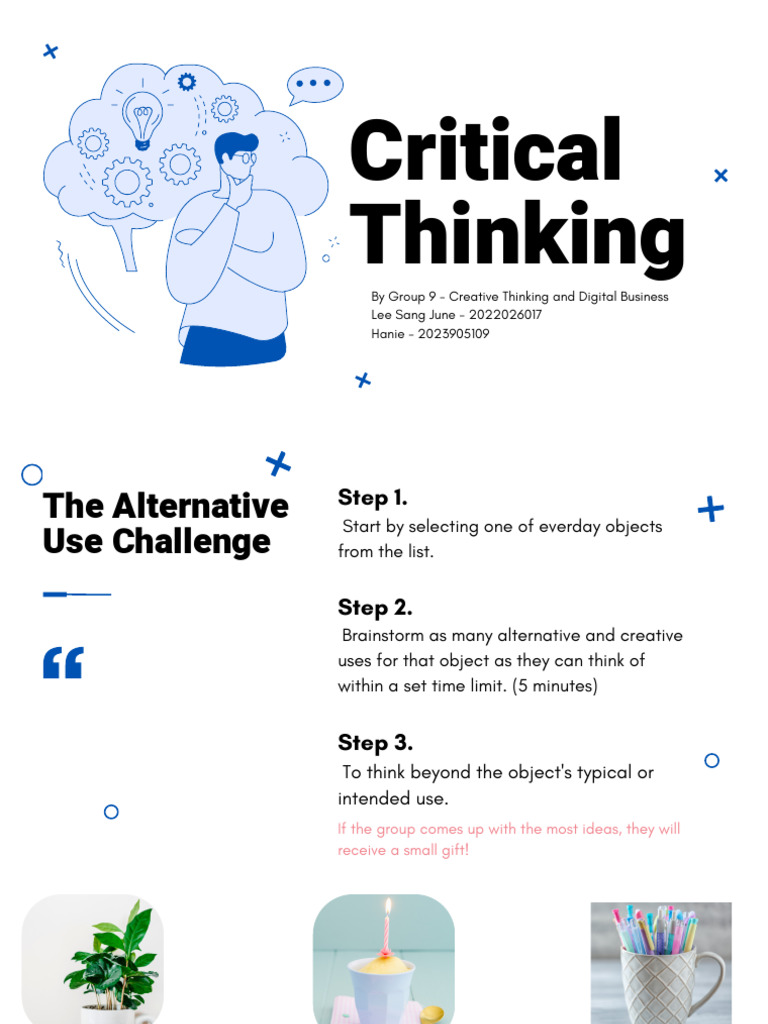 Critical Thinking Presentation - CTDB Group 9 | PDF | Critical Thinking ...