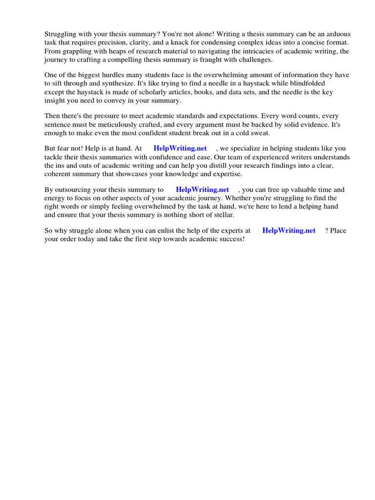 Thesis Summary Funny | PDF | Thesis | Jokes