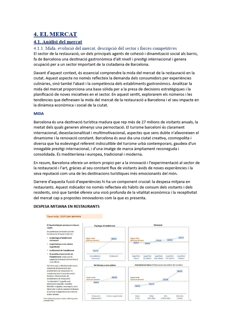 El Mercat: 4.1. Anàlisi Del Mercat | PDF